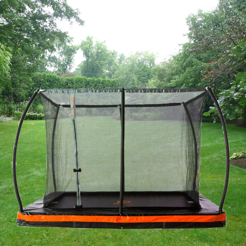 Etan In-Ground Sky-Flyer Rectangular Trampoline & Safety Enclosure 7.5 ...